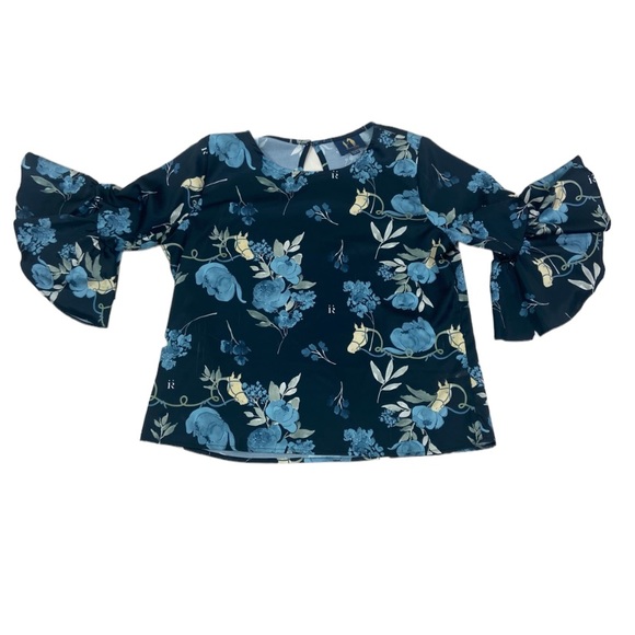 Ronner | Tops | Ronner Design Cielo Equestrian Horse Ruffle Blouse ...